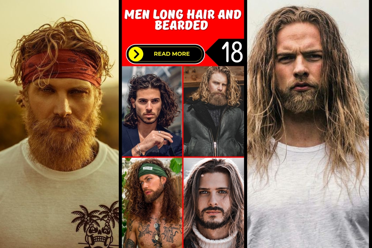 Men's hairstyles with long hair and beard 15 ideas to create an elegant ...