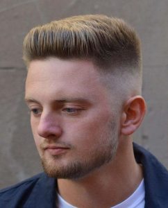 Mastering the trend: Men's skin fade haircut extended at the top of the ...