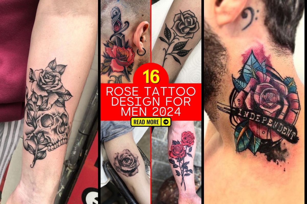 Top Men's Rose Tattoos 2024: Bold Designs & Classic Styles