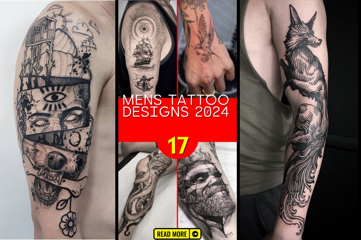 Explore 2024's Unique Men's Tattoo Designs and Creative Sketches